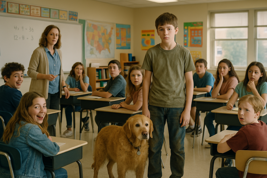 De dag dat Ethan de hond van de oude man mee naar onze klas nam, lachte ...